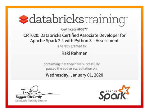 Spark Certification Study Guide - Part 1 (Core) | Raki Rahman